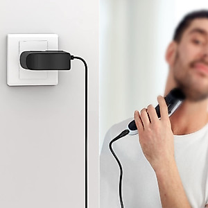 POWSEED 15V AC Power Adapter Shaver Charger for Philips Norelco Bodygroom 3100 5100 7100 Multigroom Pro Trimmer QG3300 QG3200 Arcitec Spectr SmartTouch-XL Speed-XL Precision Cool Skin Razor