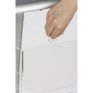 Displays2go CMB17NGW Floor Sign Stand with Literature Pocket, Snap Frame for 11x17-Inch Poster, Silver