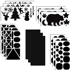 10 Sheets Repair Patches Down Jacket Black Nylon Fabric Patch Winter Self Adhesive Nylon Patch Different Size and Shapes Clothes Patches Clothing Repair Patch Kit for Down Jacket, Tent Clothes, Bag