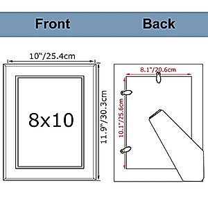 ZBEIVAN 8x10 Picture Frames 3-Pack Ornament Sparkling Glass Silver Glittery Mirrored Edge Vertical Horizontal Desk Tabletop Standing 10x8 Photo Frame