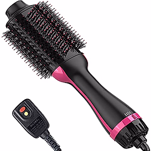 Hair Dryer Brush Blow Dryer Brush in One, 4 in 1 One Step Hair Dryer and Styler Volumizer Professional Hot Air Brush with Negative Ion Anti-frizz Blowout for Drying, Straightening, Curling, Salon