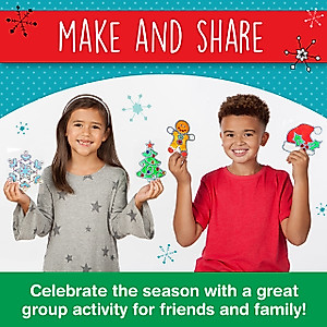 Creativity for Kids Holiday Easy Sparkle Window Art Craft Kit: Create 7 Window Art Designs, Holiday Crafts, Christmas Crafts for Kids Ages 6-8+, Christmas Activities for Kids