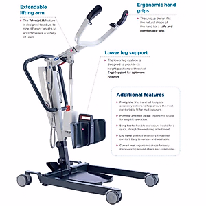 Invacare Stand Assist Premier Series, New to US Market, Compact Electric Lift, Stand-Up Patient Lift, 350 lb. Weight Capacity, ISACOMPACT
