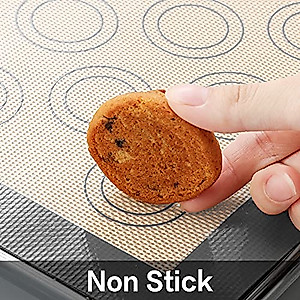 KOMUEE 9-Piece Baking Sheet, Cooling Rack with Silicone Mat Set (3 Pans + 3 Racks + 3 Mats), Stainless Steel Cookie Sheet with Cooling Rack and Baking Mat, Non Toxic & Easy Clean