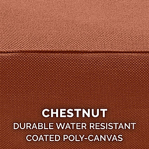 Furhaven Water-Resistant Orthopedic Dog Bed for Large Dogs w/ Removable Washable Cover, For Dogs Up to 95 lbs - Indoor/Outdoor Logo Print Oxford Polycanvas Mattress - Chestnut, Jumbo/XL