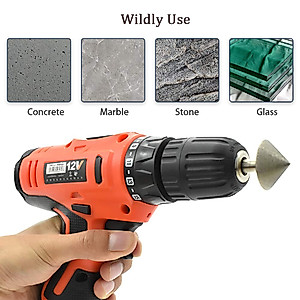 scottchen PRO Diamond Countersink Drill Bits Chamfer Cutter 40mm Tapered 90 Degree 3/8" Shank Hole Grinding Tool for Glass Marble Ceramic Grit #150-1Pack