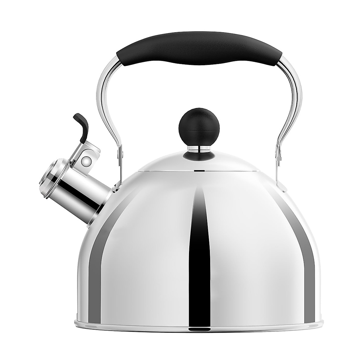 Whistling Tea Kettle for Stovetop, 2 Quart Small Tea Kettle for Tea and Coffee, 1.8L Food Grade Stainless Steel Tea Pot, Hot Water Kettle for Stove Top, Water Boilers (Stainless Steel)