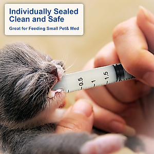 Nuanchu 30 Pcs 3ml Liquid Syringe Pet Feeding Plastic Syringes Dog Oral Food Measuring Syringe Tools for Cats Dogs Kitten Puppy Bunny Small Animals Newborn Pet Feeder Nursing Supplies