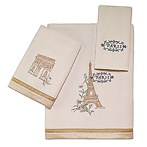 Avanti Linens - Hand Towel, Soft & Absorbent Cotton Towel (Paris Botanique Collection, Ivory)