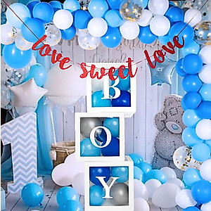 Starsgarden Glitter Red Love Sweet Love Banner Hanging Garland -Perfect Decoration for Bridal Shower, Engagement, Bachelorette, Wedding Party(Red Sweet Love)