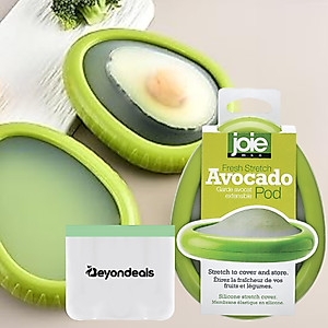 Beyondeals Joie Fresh Stretch Pod For Avocados, Silicone Food Saver | Bundled Reusable Food Storage Bag, Optimal Preservation, Flexible Design, Reusable, Compact - [Pack Of 2]