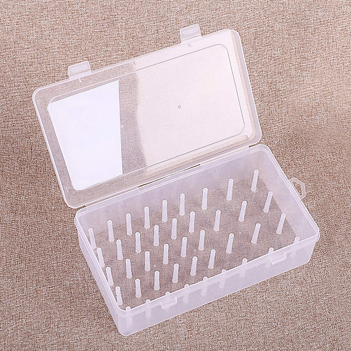42 Grids Clear Plastic Organizer Box Axis Sewing Threads Box Transparent Needle Wire Storage Organizer Containers for Spools Home Embroidery & Sewing Thread Transparent