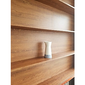 Self Adhesive Faux Wood Grain Vinyl Contact Paper Shelf Liner for Kitchen Cabinets Shelves Dresser Drawer Table Desk Furniture Walls Removable Waterproof 15.7x117 Inches