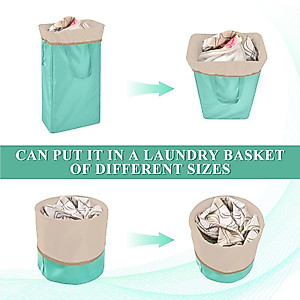 Laundry Travel Storage Bag Solid Color Pure Plain Tan with Mesh Laundry Bags Set Fit Most Laundry Hamper or Basket Washable Portable Laundry Basket Bag