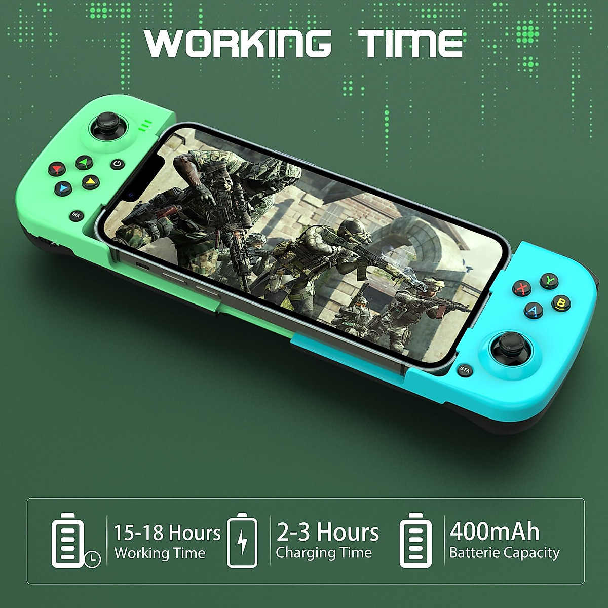 Joso Phone Controller for iPhone/Android Support Phone Case, Wireless Mobile Game Controller for Android iPhone 16/15/14/13/12 Support PS Remote Play, Cloud Gaming, MFi Arcade Games