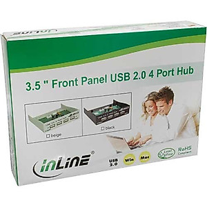 Inline 33393B Hub 8.9 cm (3.5 inch) USB 2.0 4 Ports Black
