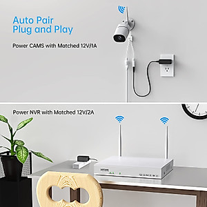 SAFEVANT 8 Channel Wireless 3MP IP Camera System with Night Vision and Motion Detection, 4TB Storage, WiFi, Indoor/Outdoor Use