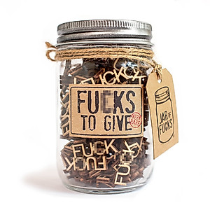 "FU*cks to Give" Jar of F Gag Gift Swear Jar