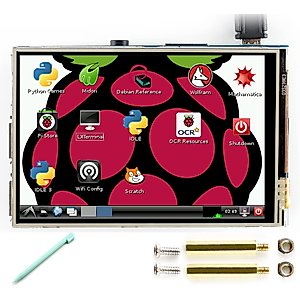 waveshare 3.5 inch Touch Screen TFT LCD 480x320 Pixel Display Monitor SPI Interface XPT2046 Controller, for Raspberry Pi 4B/3B+/3B/2B/Zero/Zero W/Zero WH