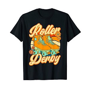 Roller Skating Roller Derby Skate Girl 70s Retro T-Shirt