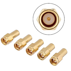 SMA Terminators, 5Pcs SMA Male Connector Coaxial Matched Terminator Termination Load 50 Ohm 2W, SMA Male Coaxial Load 50 Ω, Used for Electrical Components Instruments