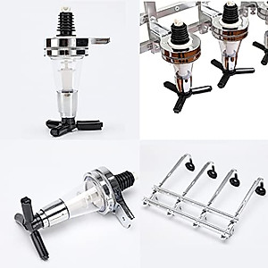 Lfhelper Wall Mounted Liquor alcohol Dispenser 6-Bottle for Bar/Home Party Use Fit Wine Cocktail Alcohol Drink Beverage Juice, Aluminum Alloy&ABS