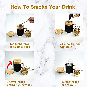 AICNLY Wood Chips for Cocktail Smoker, 8 Flavors Natural Wood Chips for Old Fashioned Drink, Whiskey, & Bourbon, Beef, Pork, Chicken, Fish, Smoked Drinks and BBQ