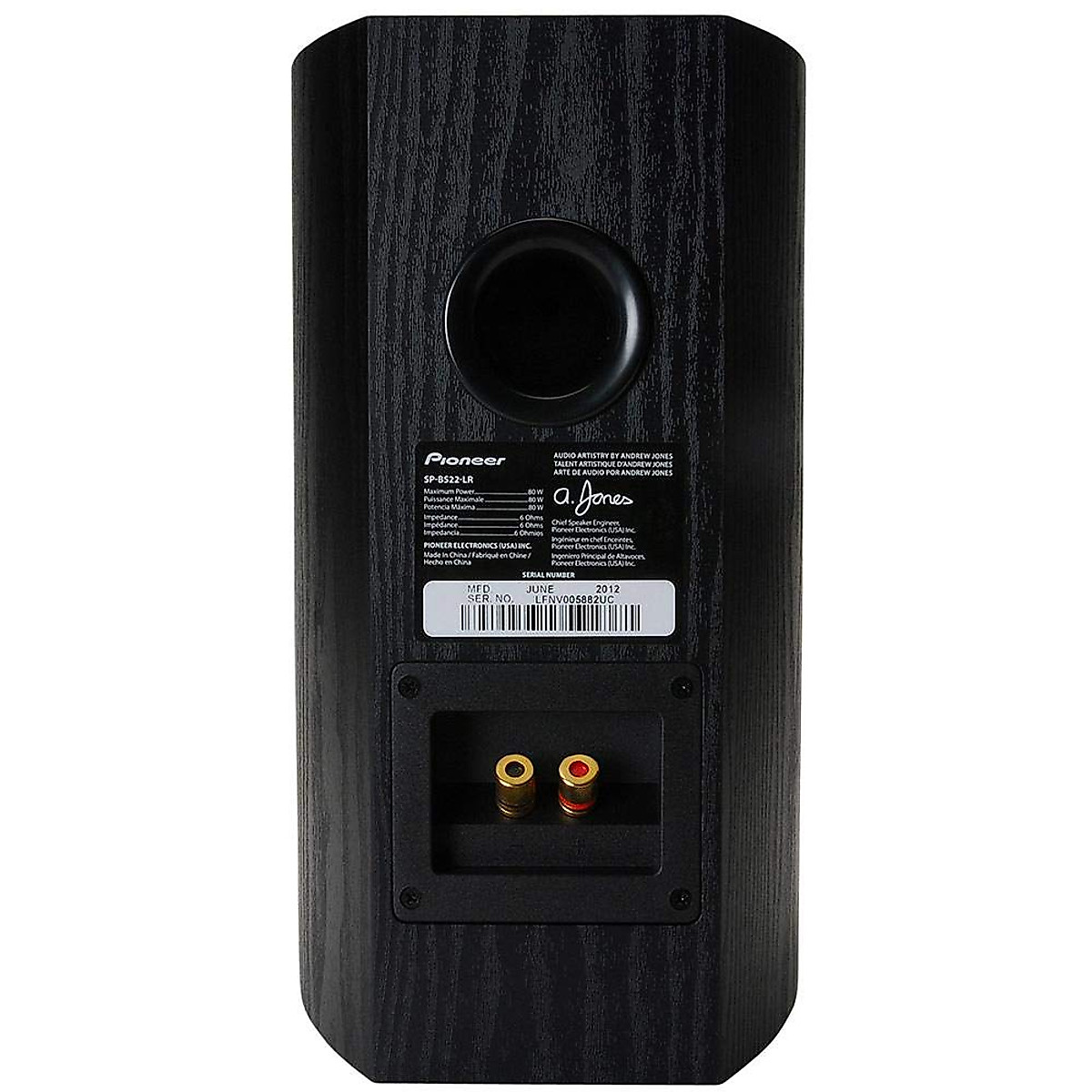 Pioneer SP-BS22-LR Andrew Jones Home Audio Bookshelf Loudspeakers (Set of 2)