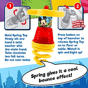 JA-RU Light Up Spinning Top Spiderman & Friends Marvel Style, UFO Spin Toys, Flashing LED Lights, Fun Kids Birthday Gifts, Goodie Bag Fillers, Spinner Toy Birthday Supplies for Boy & Girl B-6910-1