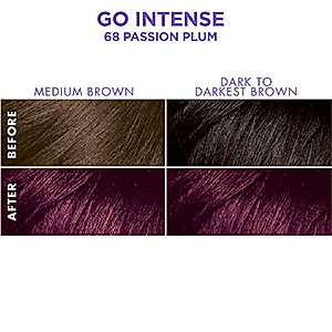 SoftSheen-Carson Dark and Lovely Ultra Vibrant Permanent Hair Color Go Intense Hair Dye for Dark Hair with Olive Oil for Shine and Softness, Passion Plum