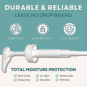 Gallon Pump Dispenser - for Plastic or Glass Bottles – Heavy-Duty Leak Proof for Commercial and Household Use - Plastic Pump for Gallon Jug  – Non-BPA Plastic (Pack of 2)