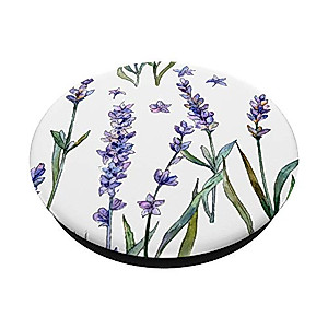 Watercolor Flowers Violet Purple Lavender Lilac Floral Cute PopSockets Swappable PopGrip