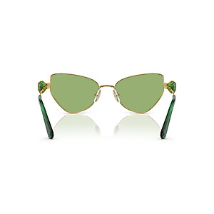 SWAROVSKI SK7003 Sunglasses, Gold/Dark Green, 57 mm