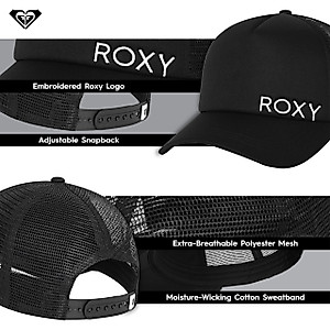Roxy womens Finishline Trucker Hat Baseball Cap, Anthracite 20, One Size US
