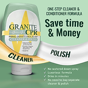Granite CPR Cleaner & Polish Can Be Used Daily On Granite, Marble, Quartz & Corian. Leaves A Gorgeous Streak-Free Shine & Silky Smooth Finish. Cleans & Polishes All Stone Countertops In One Easy Step.