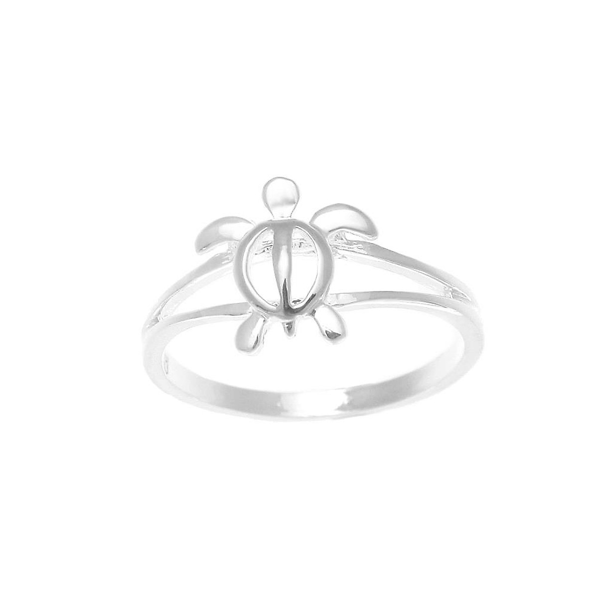 Arthur's Jewelry Sterling silver 925 shiny Hawaiian honu sea turtle ring size 8