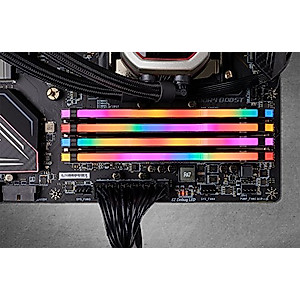 Corsair Vengeance RGB Pro 64GB (4x16GB) DDR4 3600 (PC4-28800) C18 Desktop Memory – Black, CMW64GX4M4D3600C18