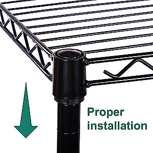 Elevon 4-Shelf Adjustable, Heavy Duty Storage Shelving Unit (350 lbs Loading Capacity per Shelf), Steel Organizer Wire Rack, Black (35" L x 13.4" W x 48.2" H)