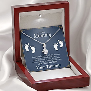 To My Mommy From Your Tummy Necklace, Mommy Gift From Unborn Baby, New Mom Gift, New Mom Gift From Husband, Baby Bump Gift, New Mom Gift Idea, Pregnant Wife Gift