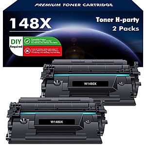 148X 148A Toner Cartridge Black High Yield 2 Pack Compatible Replacement for HP 148X 148A W1480X W1480A for HP Laserjet Pro 4001dw 4001dn 4001n MFP 4101fdw 4101fdn Printer Ink