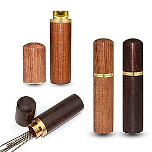 4 Pieces Sewing Needles Holder Sewing Storage Case Wooden Needle Storage Case Box for Sewing Supplies Storage