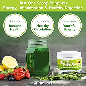 Patriot Power Greens: 40+ Fruits & Vegetables, Organic Superfood Dietary Supplement, 30 Servings