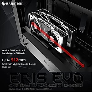 RAIJINTEK ERIS EVO, EEB/EATX case with Tempered Glass Side Panel, Maximum CPU Cooler Height up to 170 mm, Supports up to 5×2.5" HDD or 5×2.5" HDD/SSD