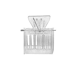 5 Pieces Queen Bee Cage Catcher Clips Plastic Queen Catching Tool Queen Catcher Queen Bee Catcher Queen Bee Cage Bee Queen Marking Catcher for Safely Capture and Store The Queen Bees, Transparent