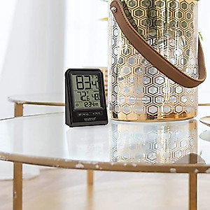 La Crosse Technology 308-1409BT-CBP Wireless Temperature & Humidity Station with Time , Black