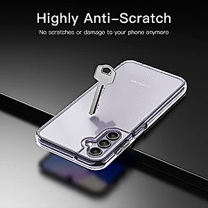 JETech Case for Samsung Galaxy A14 5G 6.6-Inch (Not for A14 4G), Non-Yellowing Shockproof Bumper Protective Phone Cover, Anti-Scratch Hard PC Back (Clear)