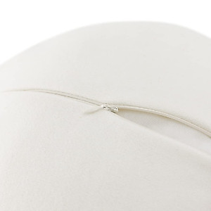 KINGROSE 3D Flower Throw Pillow Decorative Accent Pillow Round Cushion for Sofa Couch Chair Bedroom Home Decor 14 Inches Cream