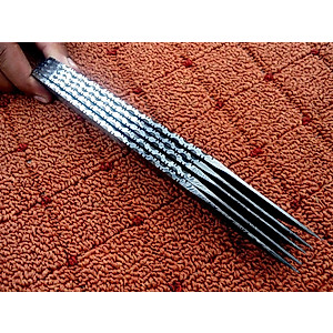 LOT OF 5 PIECES HAND FORGED DAMASCUS STEEL FULL TANG KNIFE BLANK BLADE KNIFE MAKING SUPPLIES