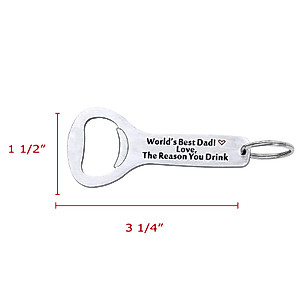Melix Home Dad Gifts Bottle Opener Keychain Fathers Day Present Beer Lover Gift Ideas for Dad Birthday Presents
