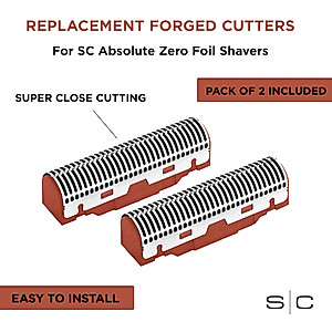 StyleCraft Replacement Set of 2 Red Forged Cutters for Absolute Zero Shaver